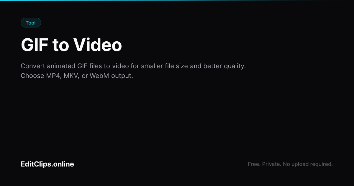 GIF to Video Converter Online Free — GIF to MP4 | EditClips.online