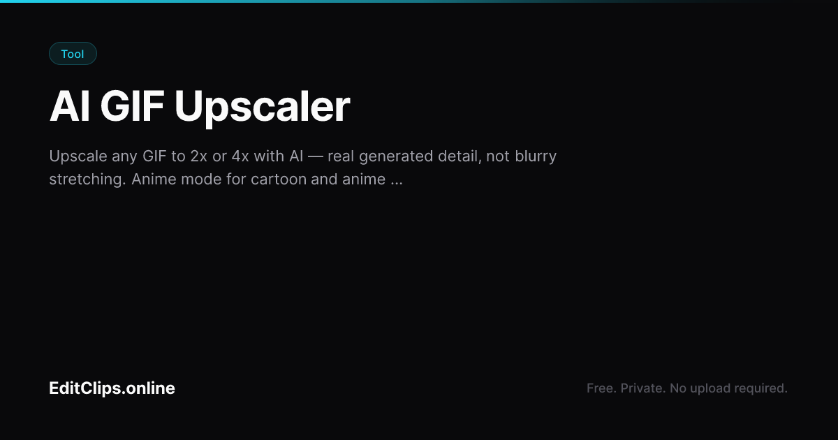 Melhorar Qualidade de GIF Online Grátis — Upscaler IA 2x/4x | EditClips ...